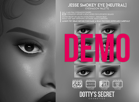 Second Life Marketplace - Dotty's Secret - Jesse Smokey Eye [NEUTRAL][DEMO]